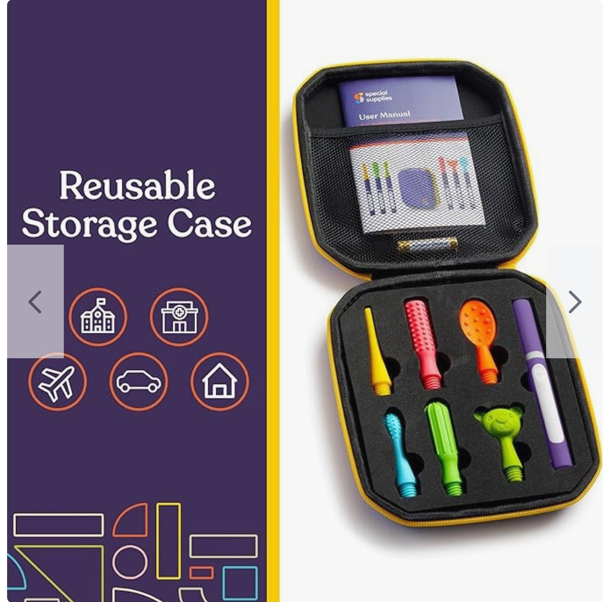 BUZZ BUDDY™ Oral Stimulation Kit with 6 Soft Textured Interchangeable ...
